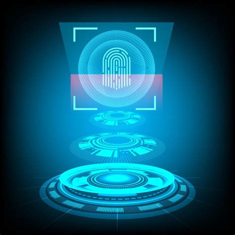 Premium Vector Vector Abstract Security System Concept With Fingerprint On Technology Background
