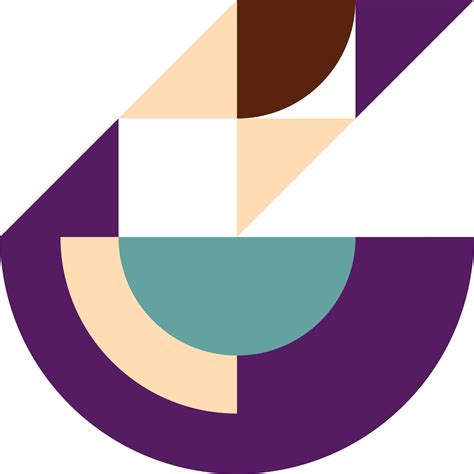 Trendy Geometric Square With Abstract Patterns In Multiple Colors And