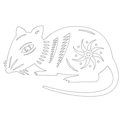 A Mouse With A Flower Model V 1052 Eps Dxf 2d Vector Model