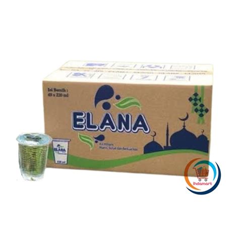 Jual Elana Air Mineral Gelas 200 Ml 1 Dus Isi 48 Pcs Shopee Indonesia