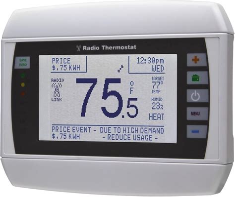 Radio Thermostat Ct80 7 Day Programmable Thermostat Wifi Enabled Ios And Android App Controls