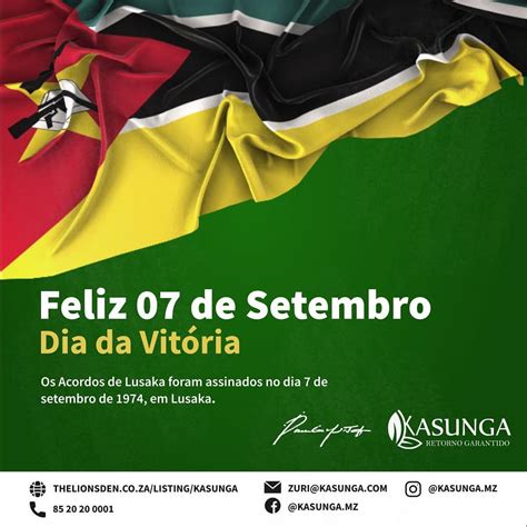 Kasunga Dia 7 De Setembro Dia Da Vitória 46 Anos Celebrando O Fim Da Luta Pela Libertação Do