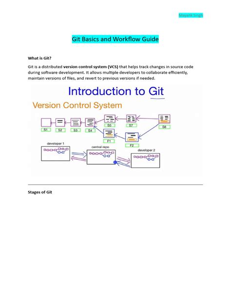 Git Overview For Beginners Pdf Version Control Computer File
