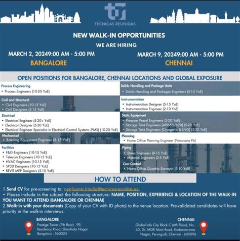 Ajeet K On Linkedin Walk In Interview 09 03 2024 Techicas Reunidas Hiring Degree Electrical …