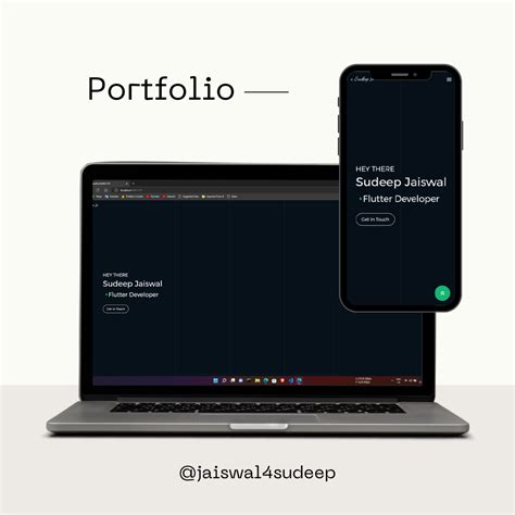 Github Jaiswal4sudeepportfolio Responsive Portfolio App In Flutter