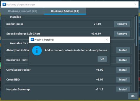 Add Ons Manager Bookmap Knowledge Base