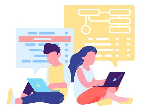 Hombre Y Mujer Codificando Juntos Concepto De Programación En Pareja
