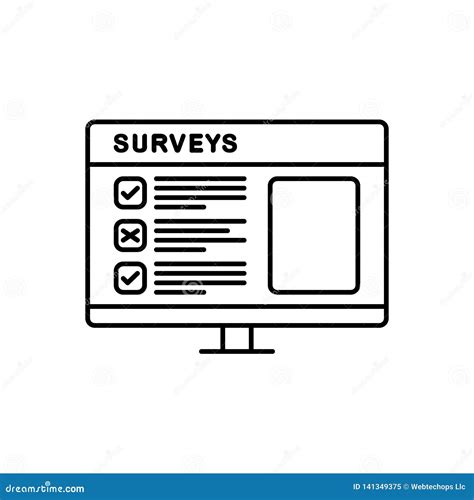 Surveys Line Icons Signs Set Design Collection Of Survey Polls Questionnaires Samples