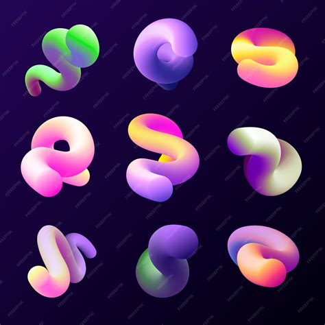 Premium Vector Gradient 3d Abstract Shape Illustration