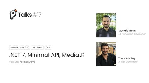 Pॱtalks 17 Net 7 Minimal Api Mediatr Mustafa Tarım And Yunus Altıntaş Youtube