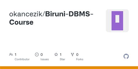 Github Okancezikbiruni Dbms Course