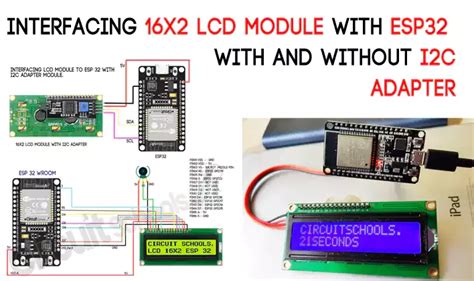 Interfacing X LCD Module With ESP With And Without I C Circuit Schools Lcd Interfacing