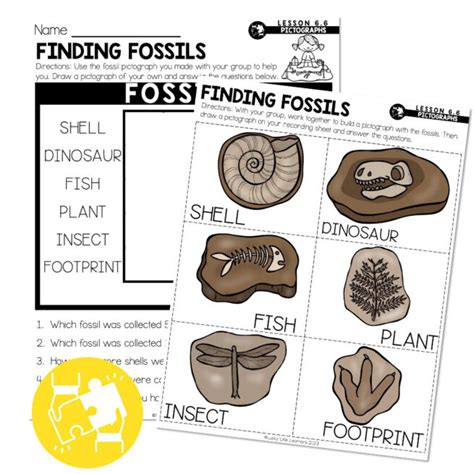 Lucky To Learn Math Lesson 66 Read And Create Pictographs Collaboration Finding Fossils