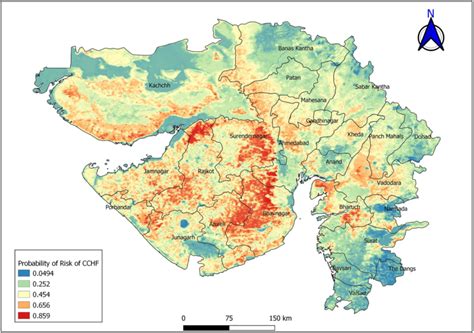Risk Map Developed Using Remotely Sensed Variables And Hosts For