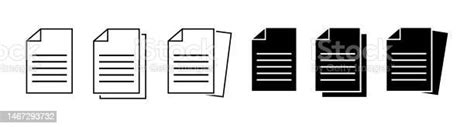 문서 벡터 아이콘 고립 된 벡터 그래픽입니다 종이 문서 페이지 아이콘 벡터 요소입니다 계약 파일 기호입니다 플래트 아이콘입니다 0명에 대한 스톡 벡터 아트 및 기타 이미지