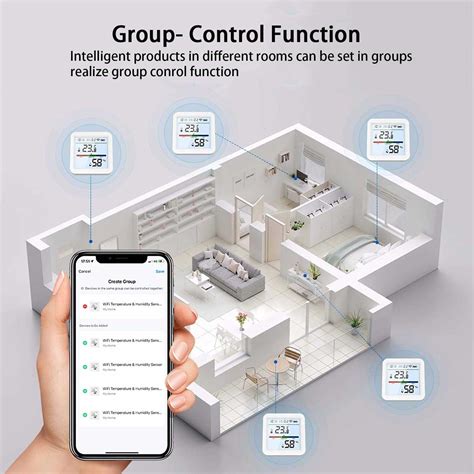 Smart WiFi Thermometer Hygrometer Indoor Room Digital Temperature Humidity Sensor With APP