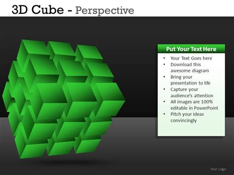 3d cube perspective powerpoint presentation slides db presentation