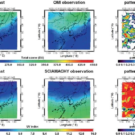 Maps Of Forecast Satellite Observation And Pattern Correlation For