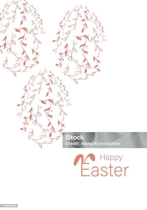 벡터 일러스트 레이 션입니다 축제 부활절 배경 와 와 사본 공백 와 Text 실루엣 부활절 달걀 부활절 토끼 부활절 장식 꽃 무늬가 있는 수직 엽서 템플릿입니다 검색에 대한