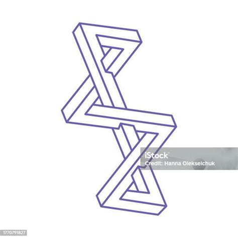 불가능한 모양 착시 문신 벡터 광학 예술품 기하학적 도형 0명에 대한 스톡 벡터 아트 및 기타 이미지 0명 3차원 형태 개념 Istock