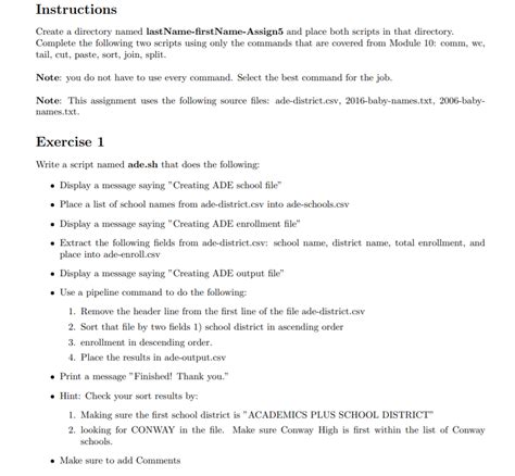 Instructions Create A Directory Named