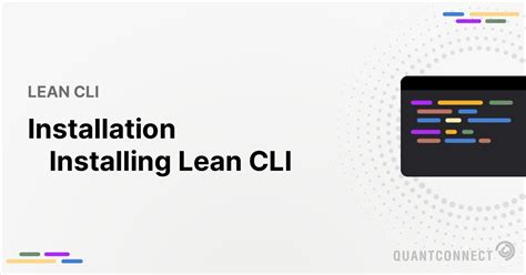Installing Lean Cli