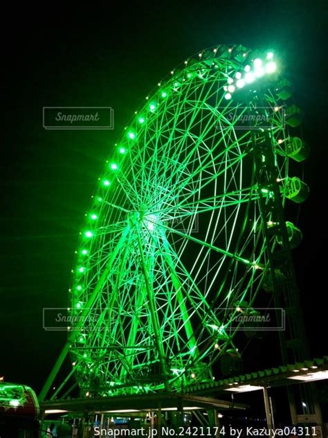 夜の観覧車の写真・画像素材[2421174] Snapmart（スナップマート）