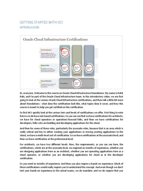 Oracle Cloud Infrastructure Foundations Pdf Pdf Virtualization Cloud Computing