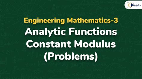 Type 1b Analytic Function Problem 1 Complex Variable Engineering Mathematics 3 Youtube