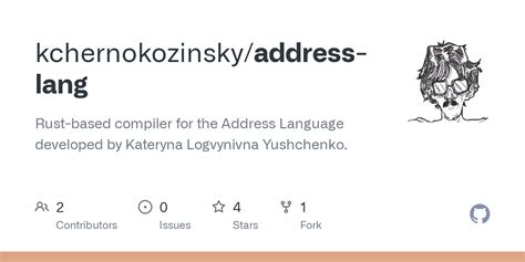 Github Kchernokozinsky Address Lang Rust Based Compiler For The Address Language Developed By