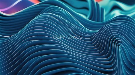 Premium Photo Abstract Wallpaper Created From Blue 3d Undulating