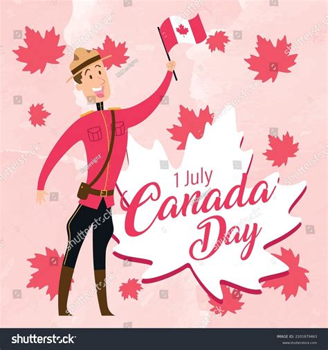 Cute Male Forest Ranger Flag Canada Stock Vector Royalty Free 2201879463 Shutterstock