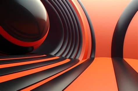 Premium Ai Image Retro Futuristic 3d Abstract Background
