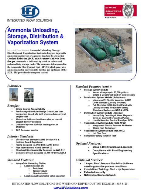 Scr Ammonia For Injection System Anam 400 0 Pdf Ammonia Gases
