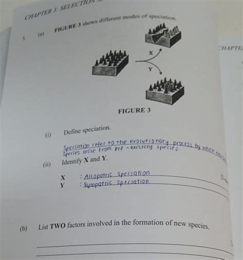 A Figure 3 Shows Different Modes Of Speciation I Define Speciation Speciation Refer To The