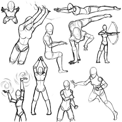 Female Action Poses By Sefti On Deviantart Drawing Poses Figure