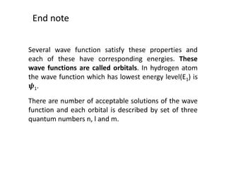 ψ Wave function and ψ2 PDF
