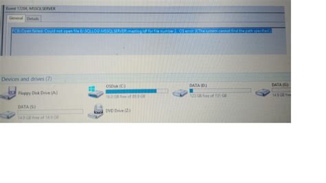 fcb open failed could not open file number 2 os error 3 the system cannot find the path