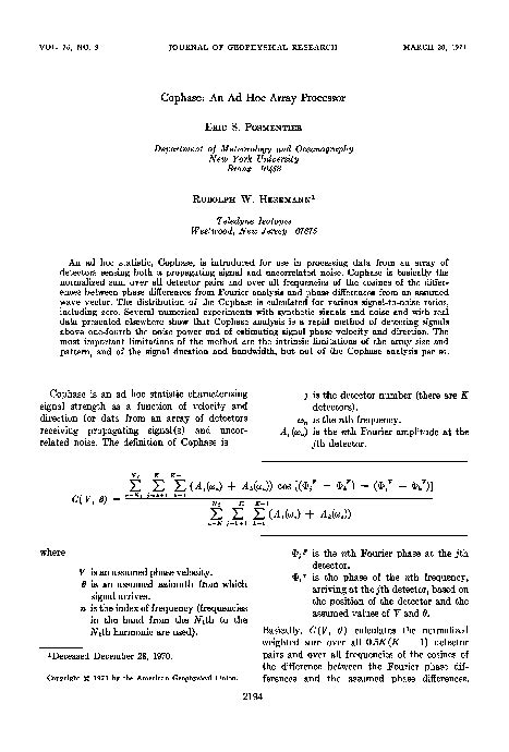 Pdf Cophase An Ad Hoc Array Processor