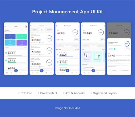 Premium Psd Project Management App Ui Kit