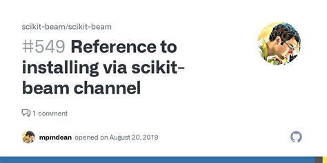 Reference To Installing Via Scikit Beam Channel Issue Scikit Beam Scikit Beam GitHub
