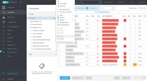 Export Static Groups ESET PROTECT ESET Online Help