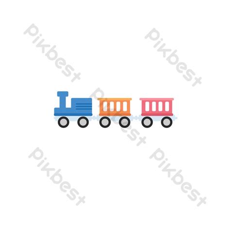 벡터 손으로 그린 만화 기차 일러스트 Png Psd 무료 다운로드 Pikbest