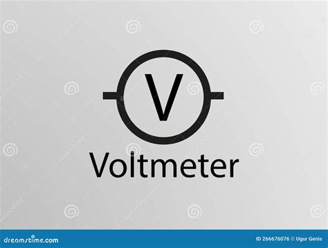 Voltmeter Symbol Vector Symbol Design Engineering Symbols