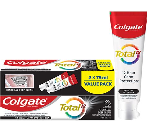 Colgate® Total 12 Deep Clean Charcoal, Whitening Toothpaste - Value Pack