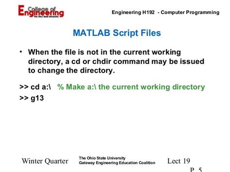 Lecture 19 Matlabscriptandfunctionfiles06