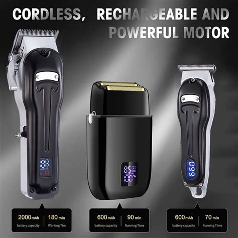 Ensemble 4 Pièces Coupe Cheveux Rasage Comprenant Tondeuses Temu