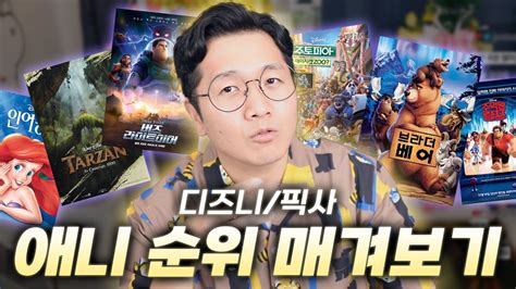 소신발언이 가득한 디즈니 픽사 애니 순위 매겨보기 Youtube