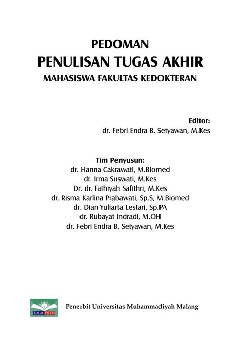 PDF PEDOMAN PENULISAN TUGAS AKHIR