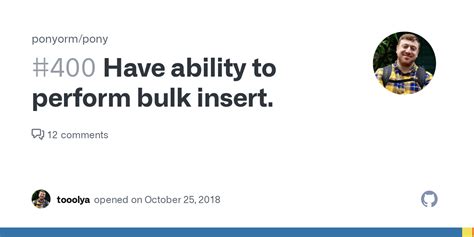 Have Ability To Perform Bulk Insert Issue 400 Ponyorm Pony GitHub